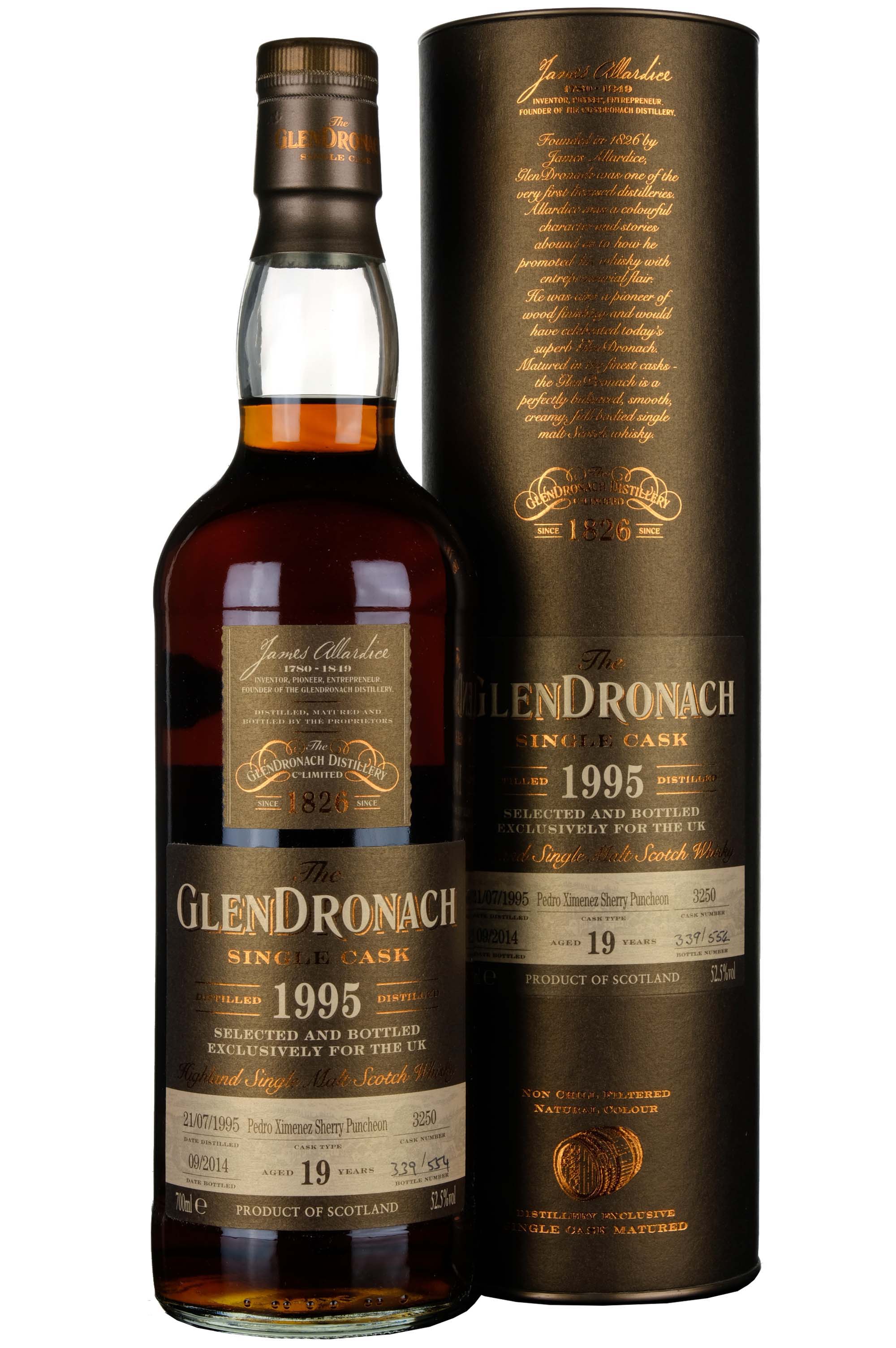 Glendronach 1995 19 Year Old Single Cask 3250 UK Exclusive - Whisky-Online Shop