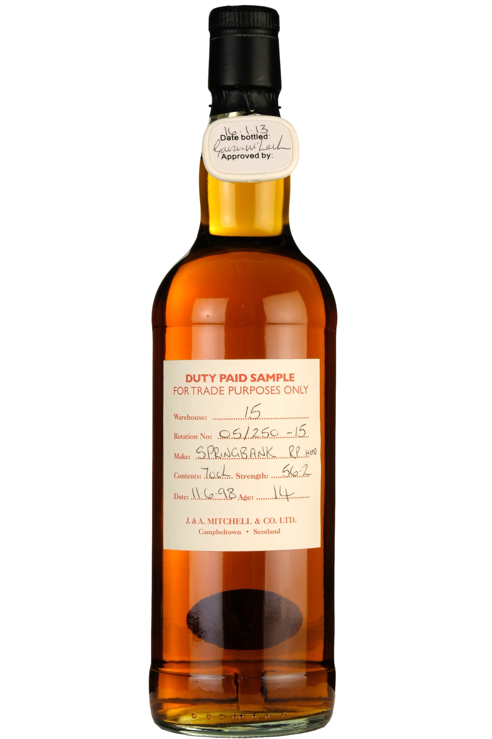 Springbank 1998-2013 Duty Paid Sample - Whisky-Online Shop