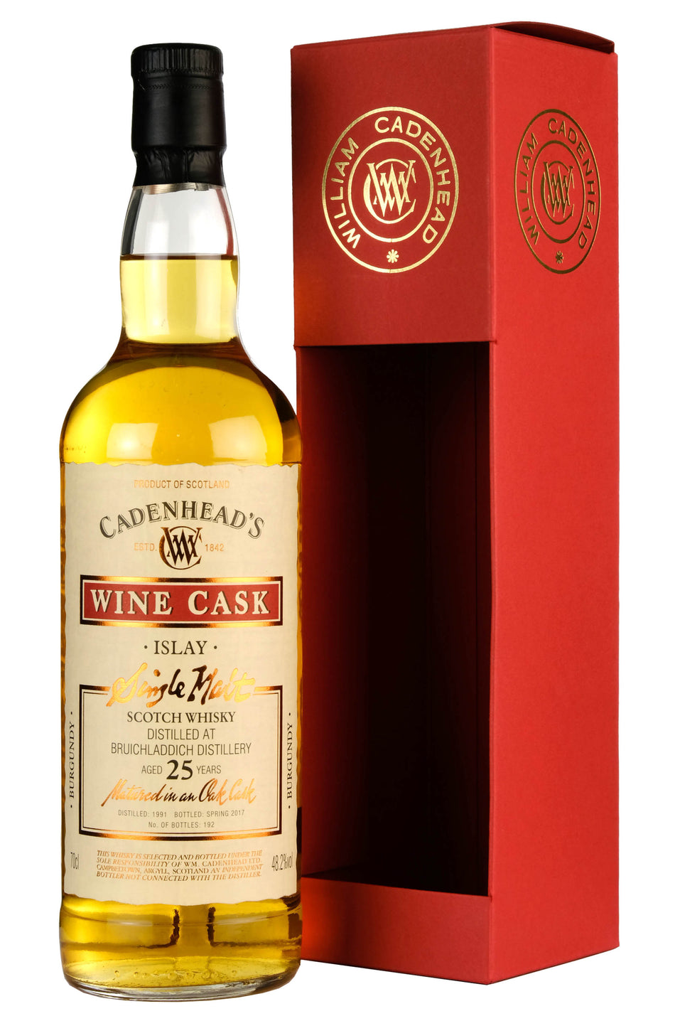 Bruichladdich 1991 25 Year Old Cadenhead's - Whisky-Online Shop