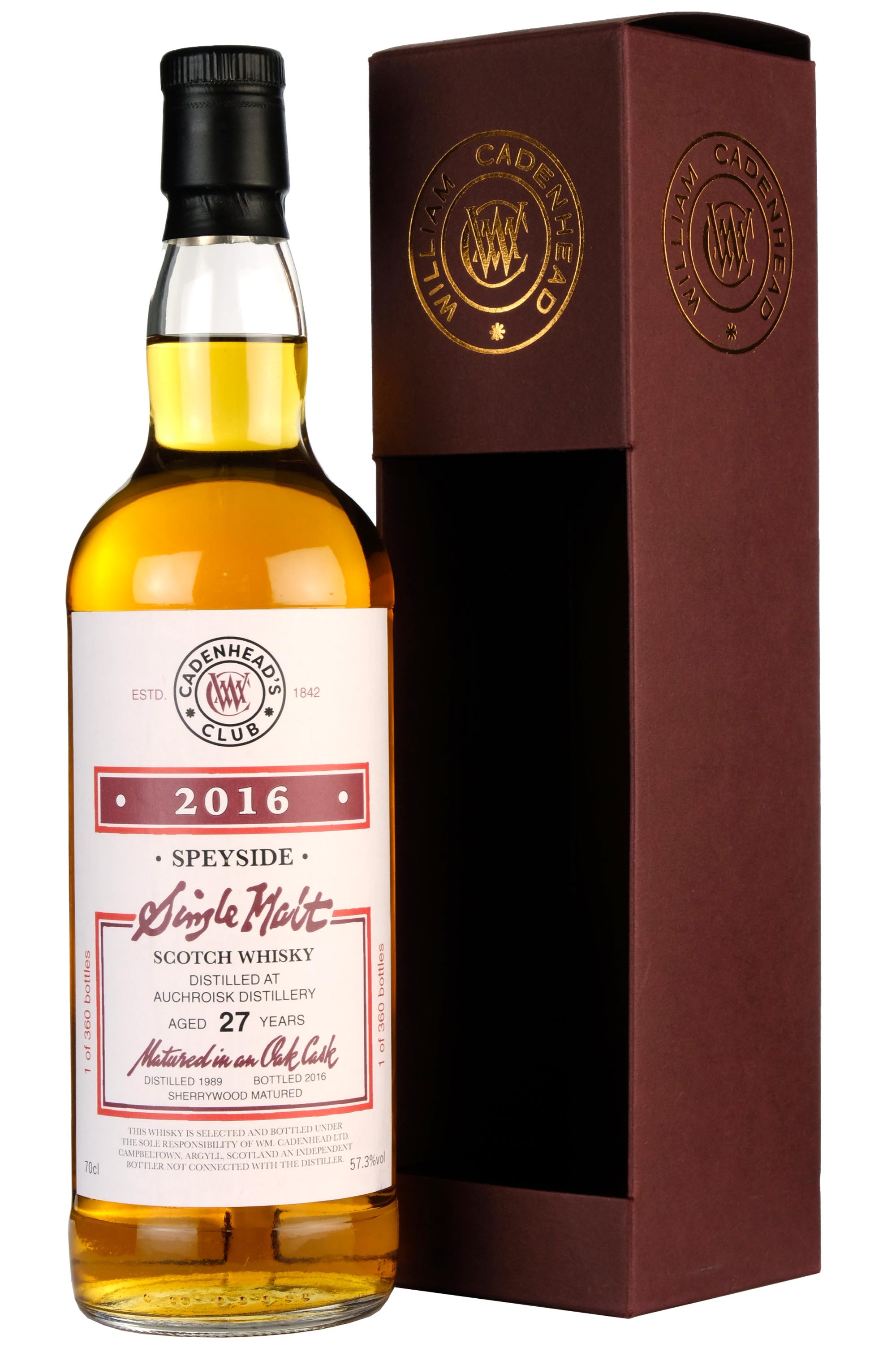 Auchroisk 1989-2016 Cadenhead Club Single Cask Whisky-Online – Whisky ...