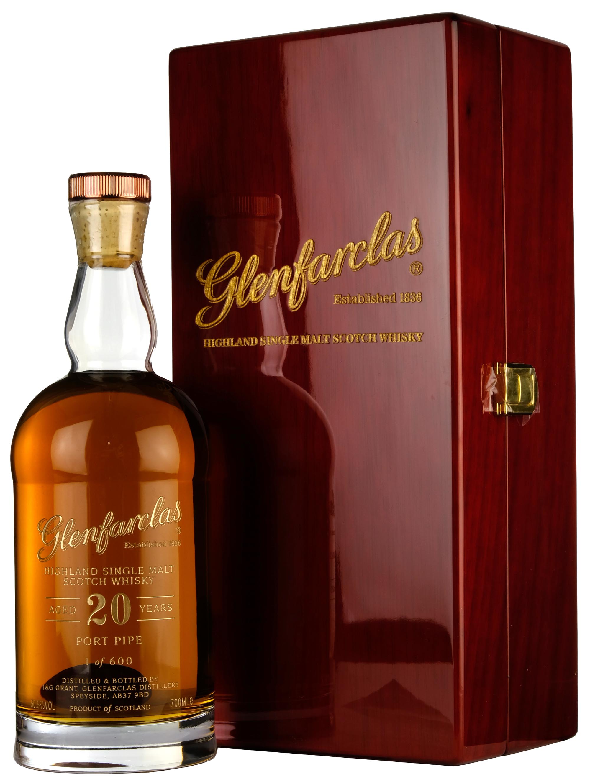 Glenfarclas 20 Year Old Port Pipe Glencairn Decanter - Whisky-Online Shop