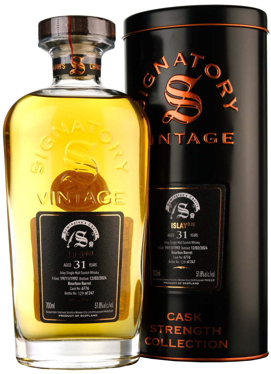 Islay (LA) 1992 - 31 Year Old Signatory Vintage Symington's Single Cask ...