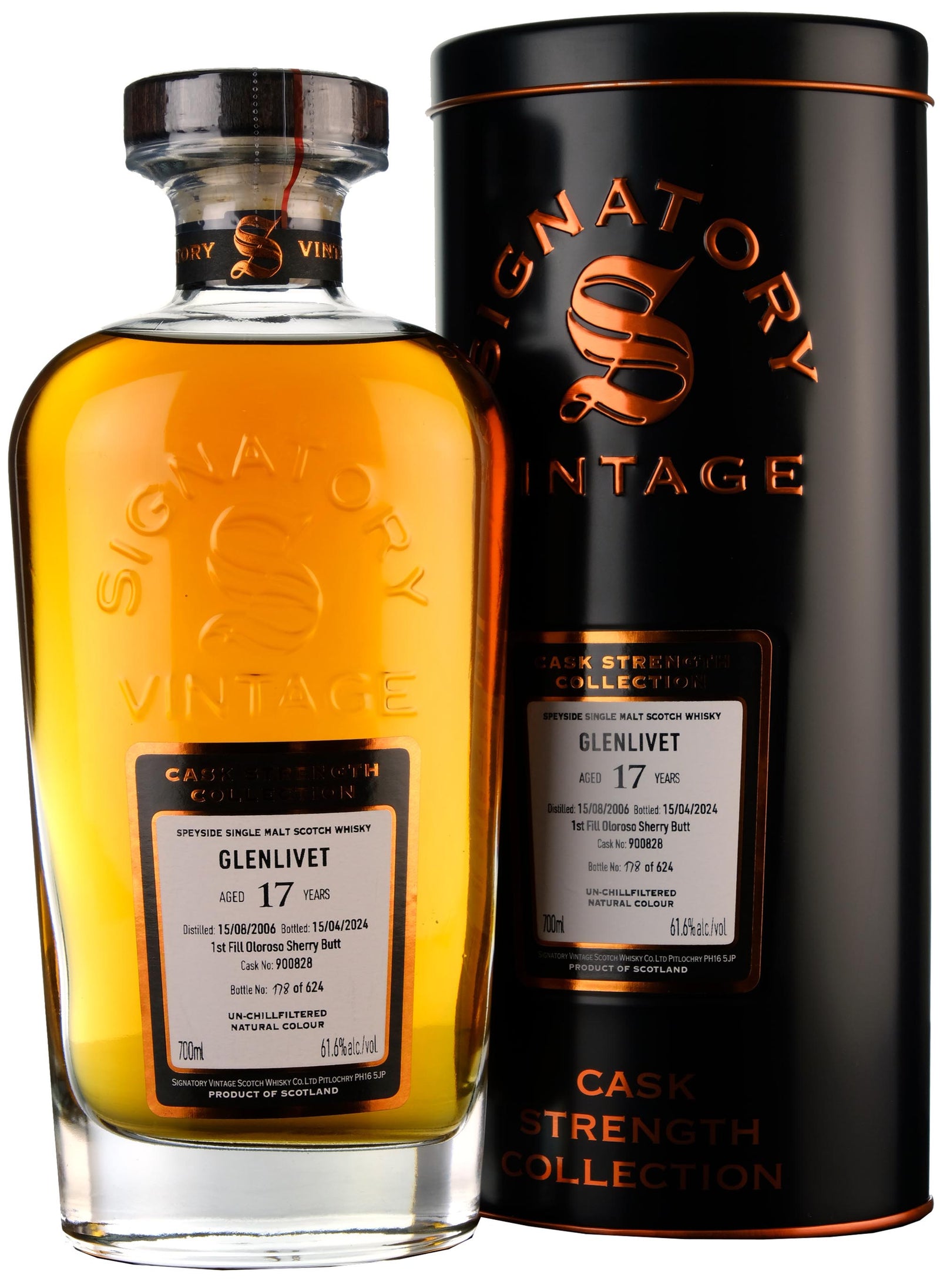 Glenlivet 2006 - 17 Year Old Signatory Vintage Single Cask 900828 ...