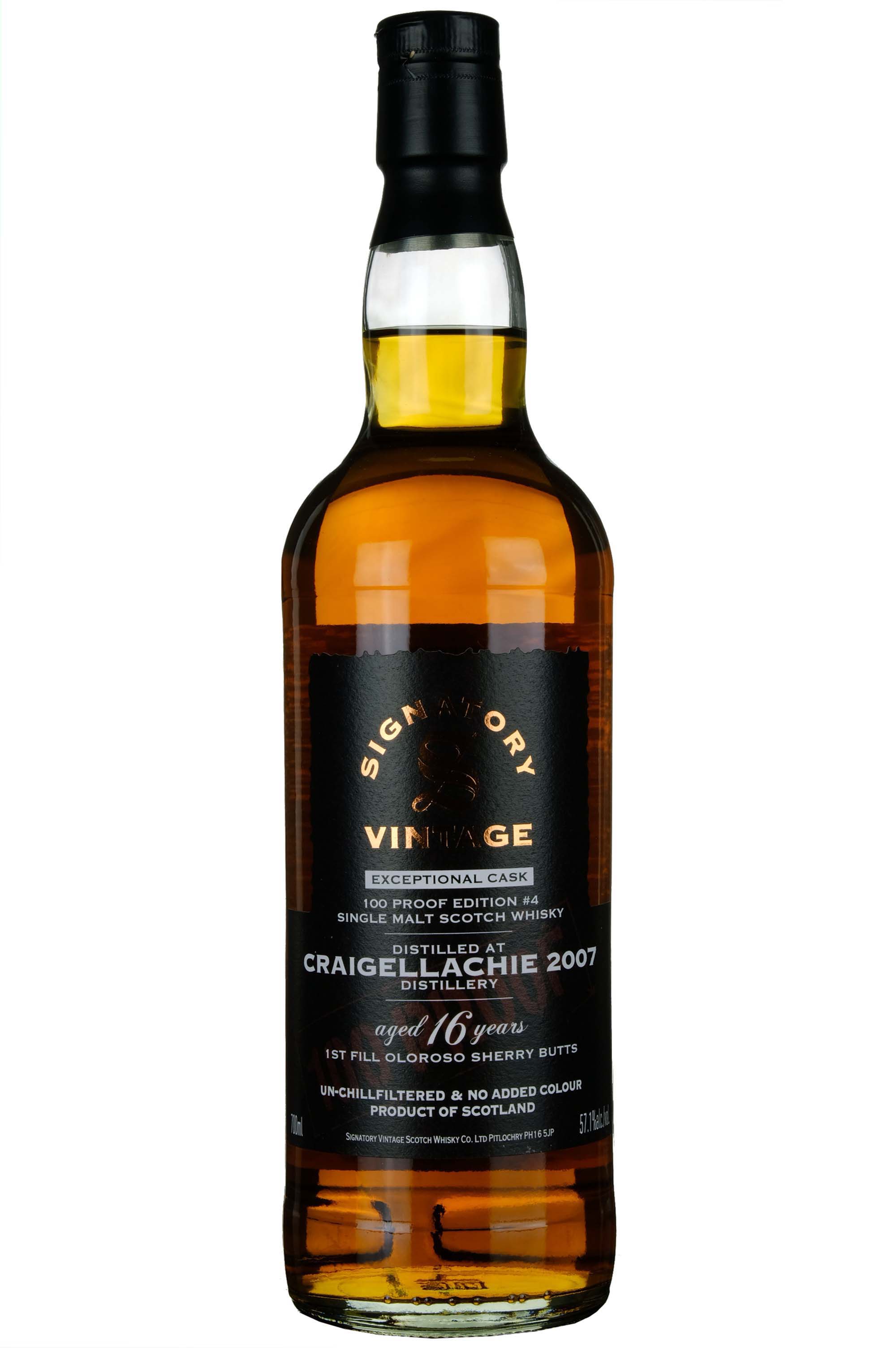 Craigellachie 2007 - 16 Year Old Signatory Vintage Exceptional Cask 100 ...