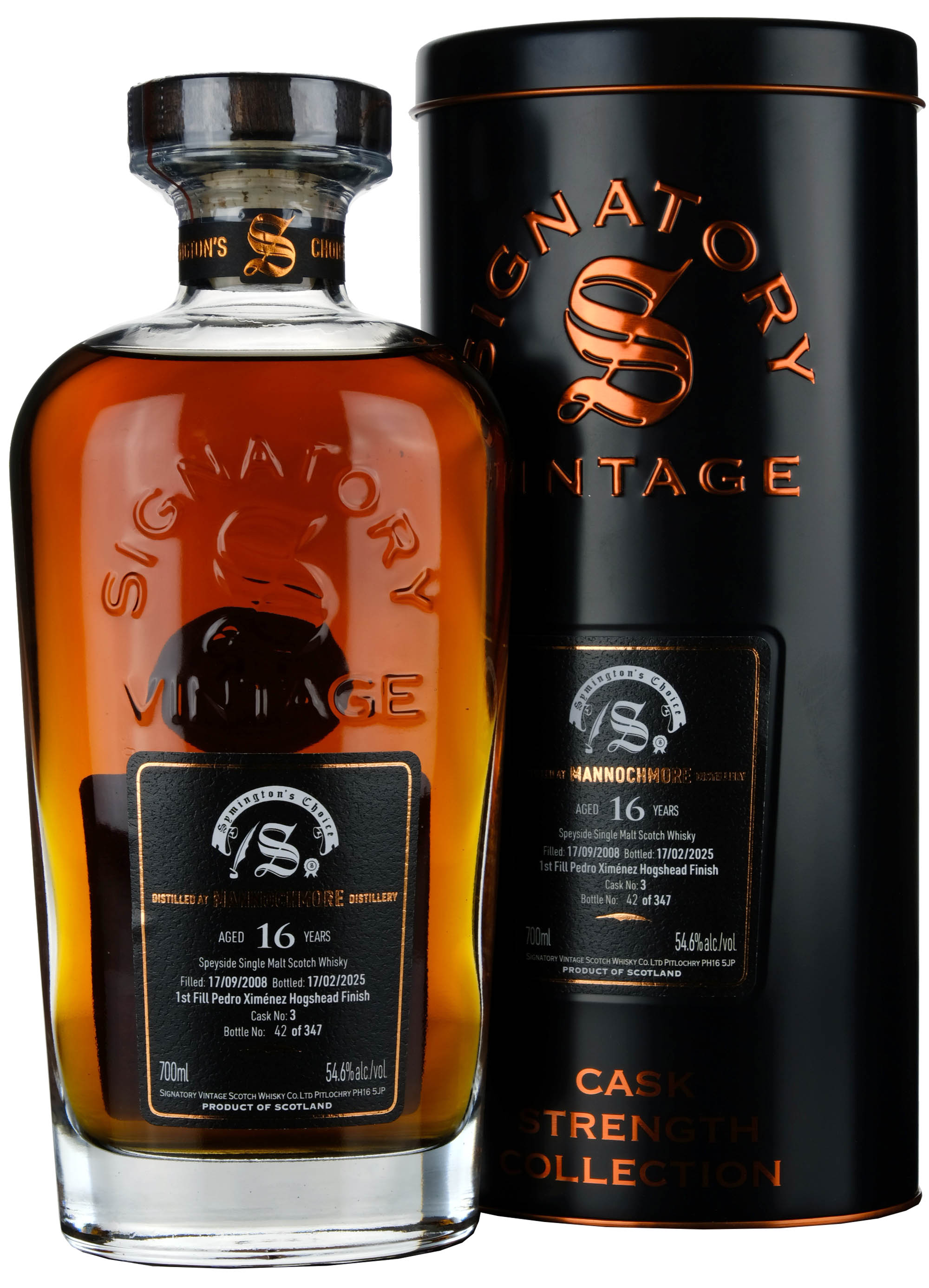 Mannochmore 2008 - 16 Year Old Signatory Symington's Choice Single Cask ...