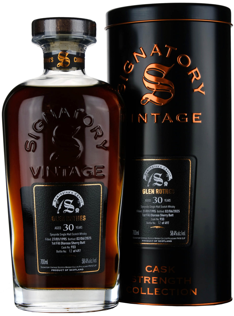 Glenrothes 1995 - 30 Year Old Signatory Vintage Symington's Choice ...