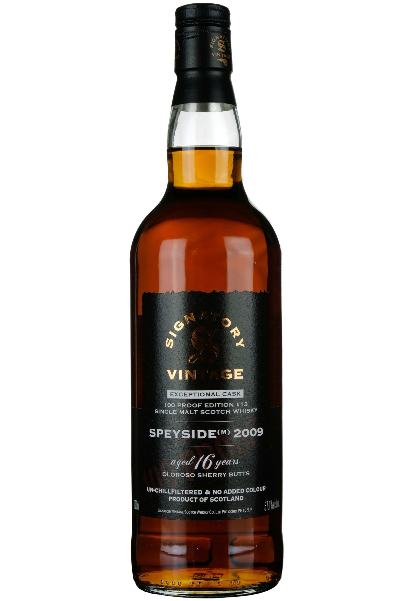 Speyside (M) 16 Year Old Signatory Vintage 100 Proof Edition 13 ...