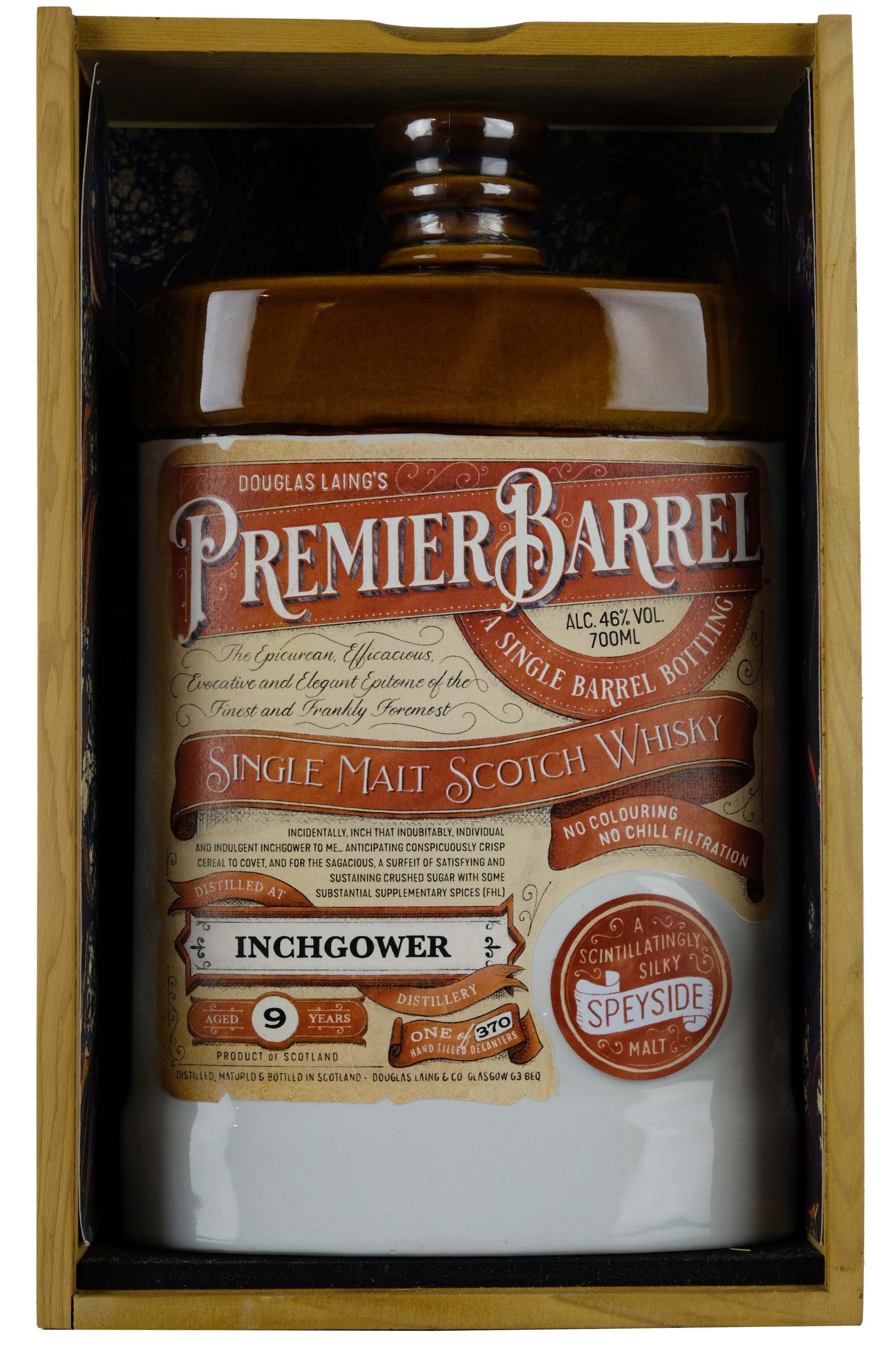 Inchgower 2009 | 9 Year Old Douglas Laing Premier Barrel Single Cask ...