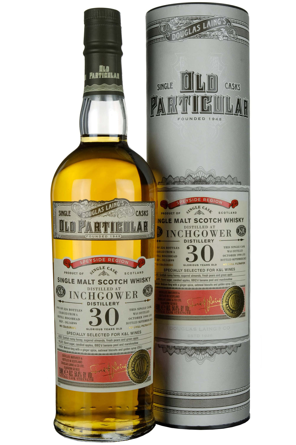Inchgower 1990 - 30 Year Old Douglas Laing Old Particular DL14899 ...