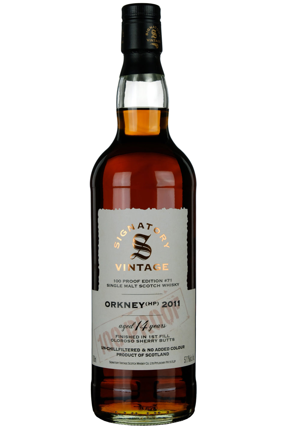 Orkney (HP) 2011 - 14 Year Old Signatory Vintage 100 Proof Edition 71 ...