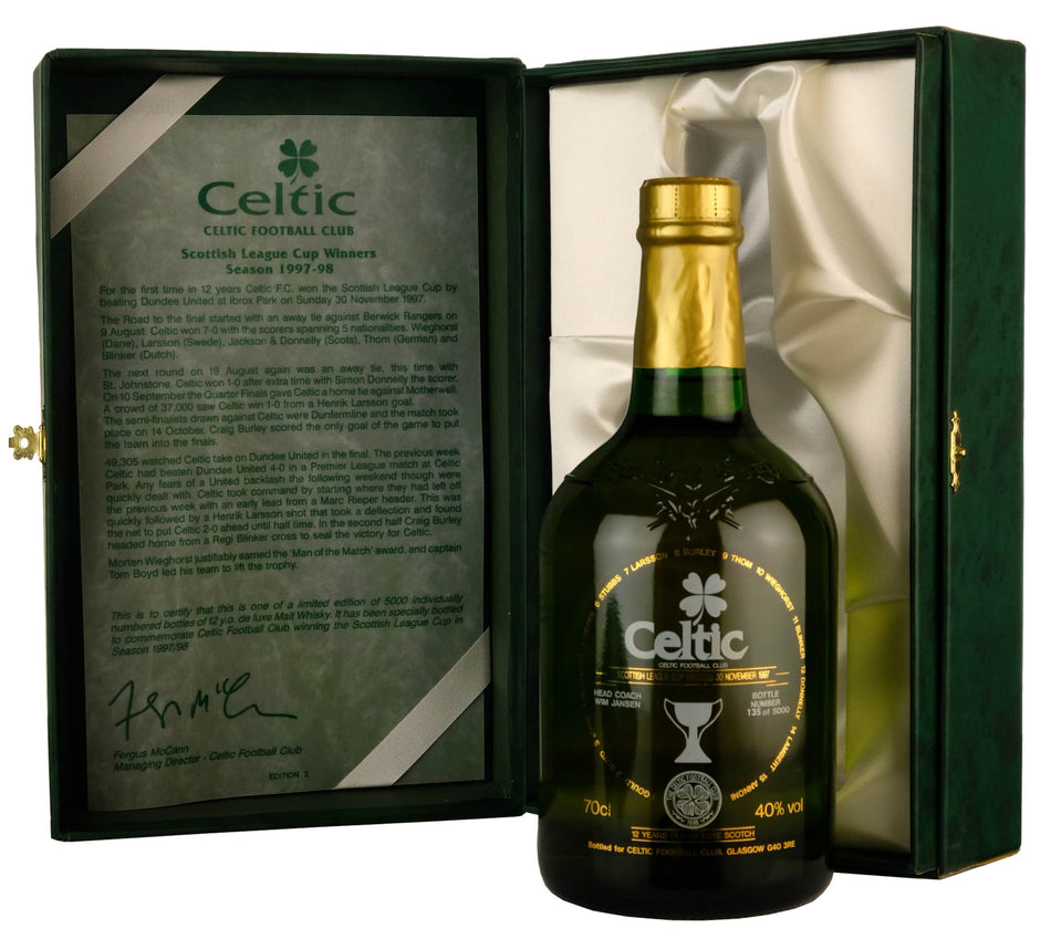 Celtic Football Club Cup Winners 1997-1998 Whisky - Whisky-Online Shop