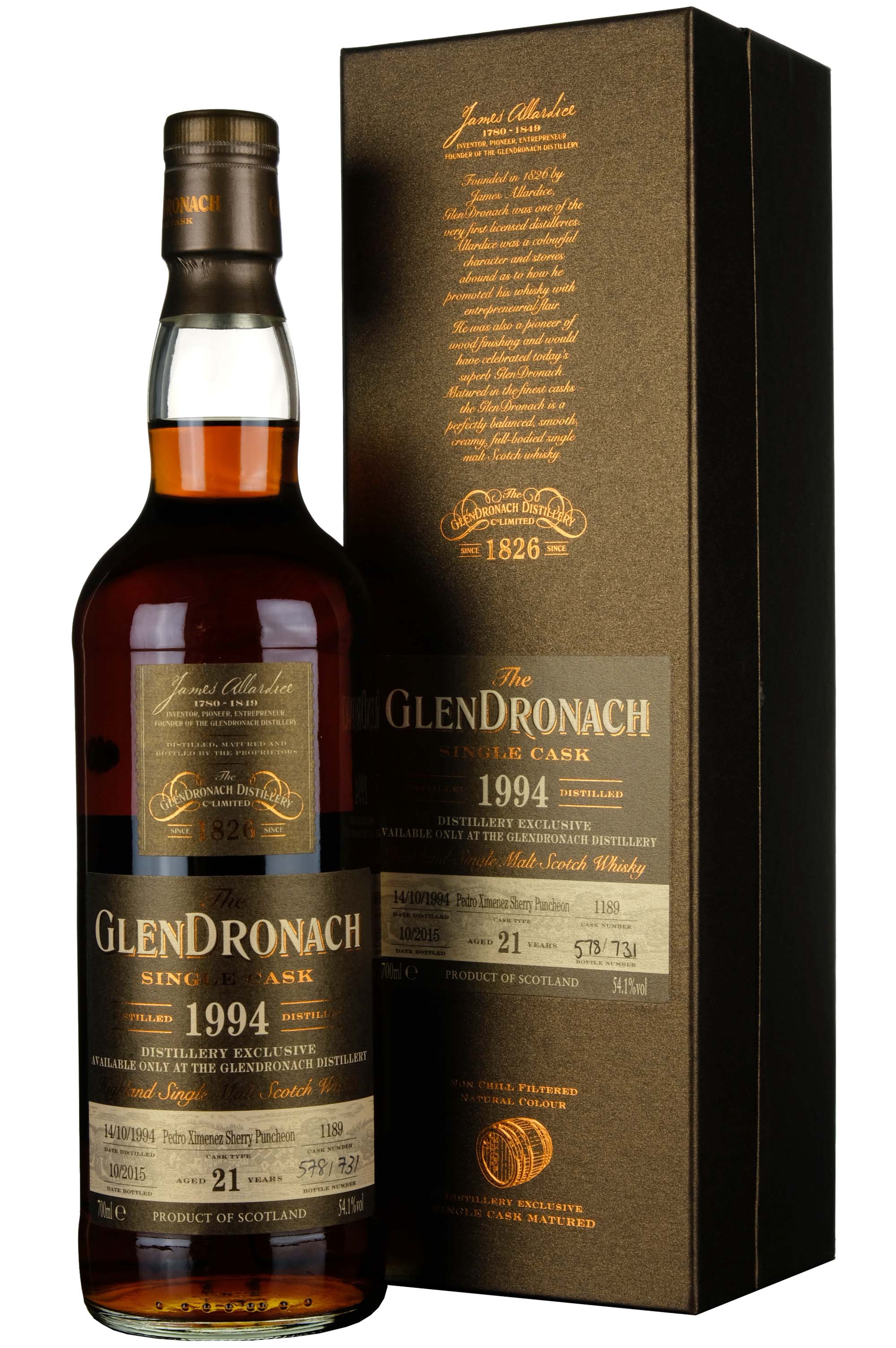 Glendronach 1994 - 21 Year Old Single Cask 1189 Distillery Exclusive ...
