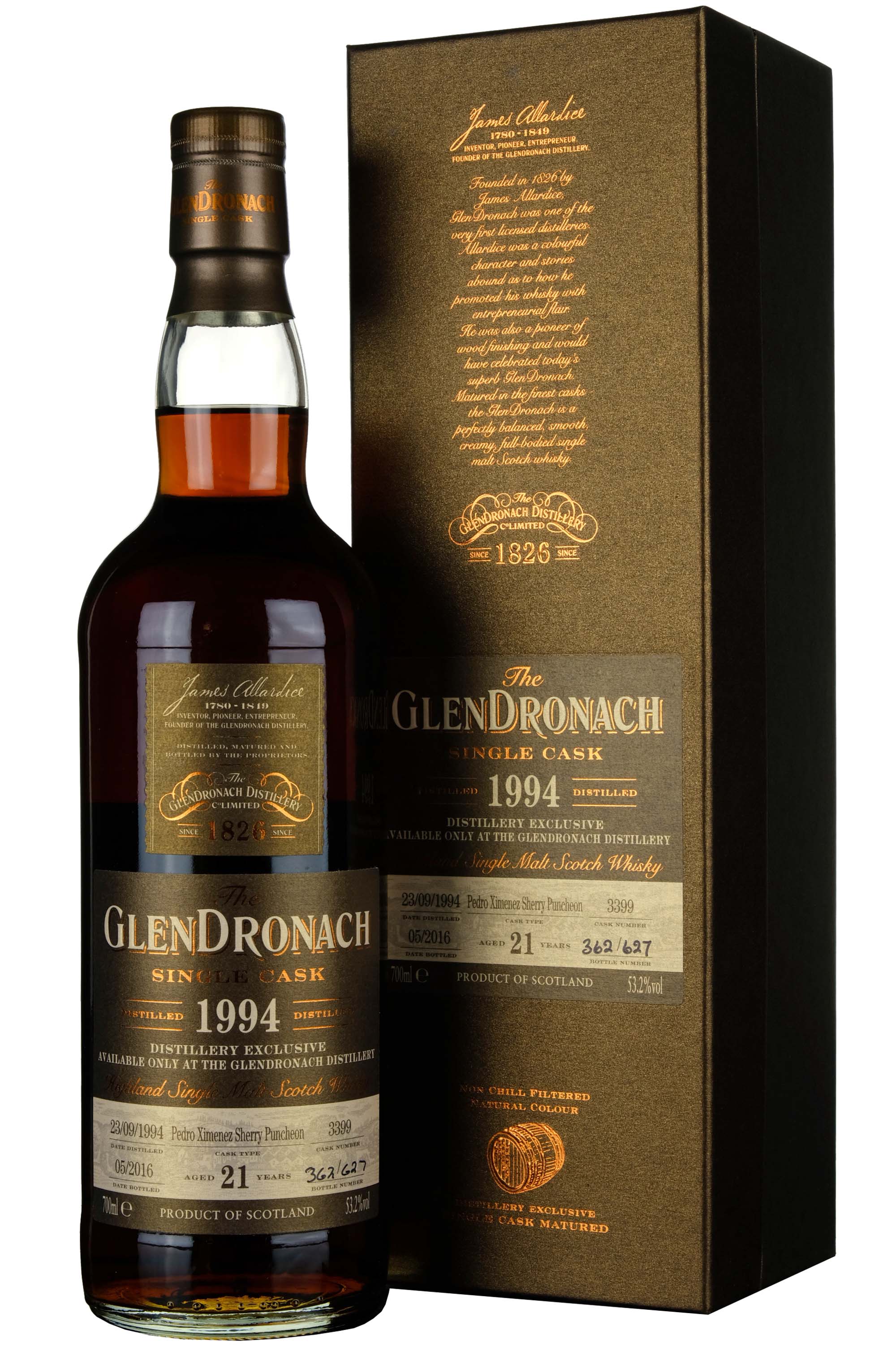 Glendronach 1994 - 21 Year Old Single Cask 3399 Distillery Exclusive ...