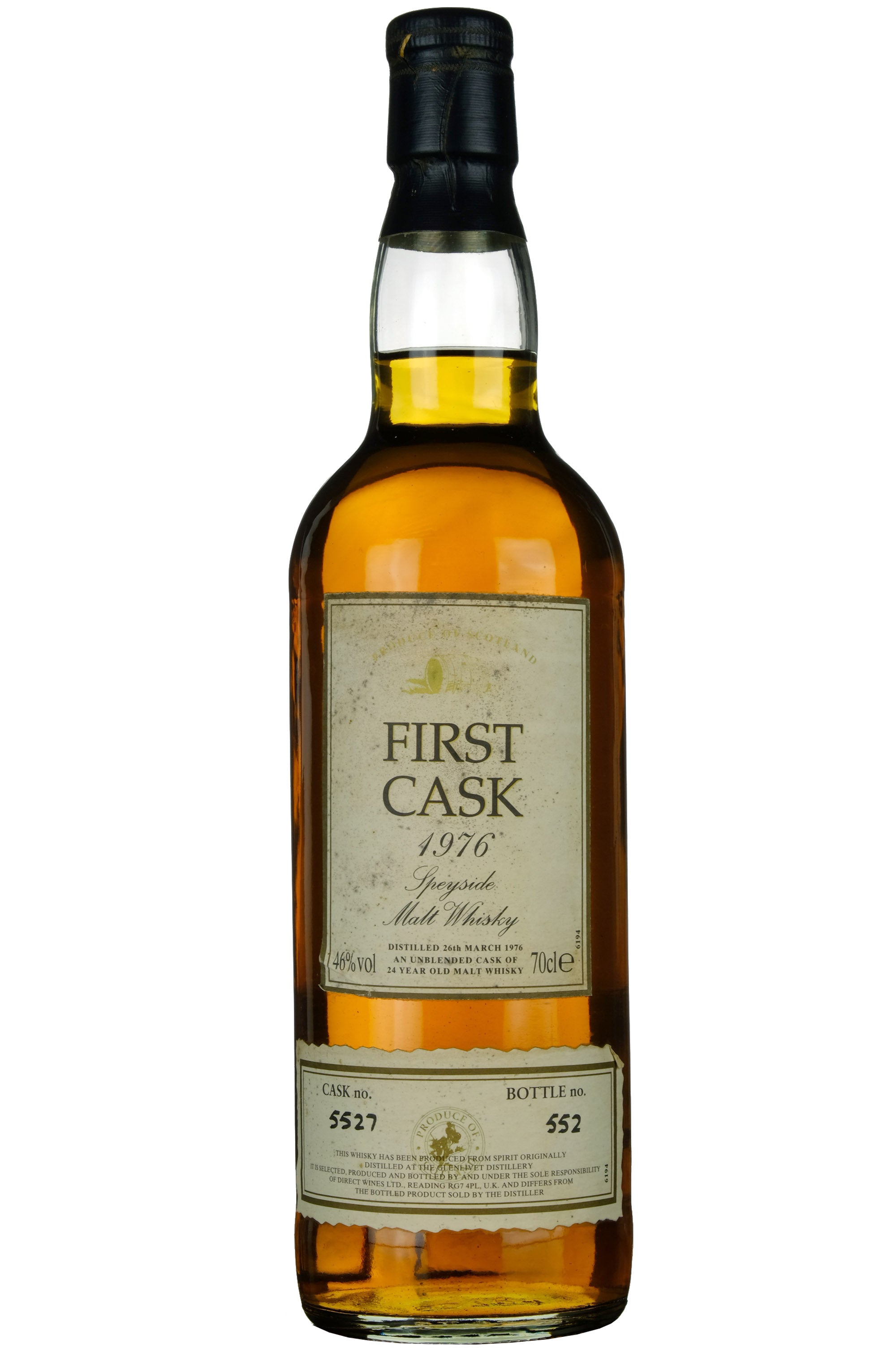 Glenlivet 1976 | 24 Year Old First Cask Single Cask 5527 - Whisky ...