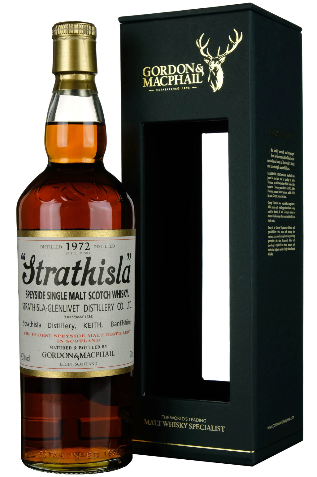 Strathisla 1972 - 40 Year Old Gordon & MacPhail Distillery Label ...