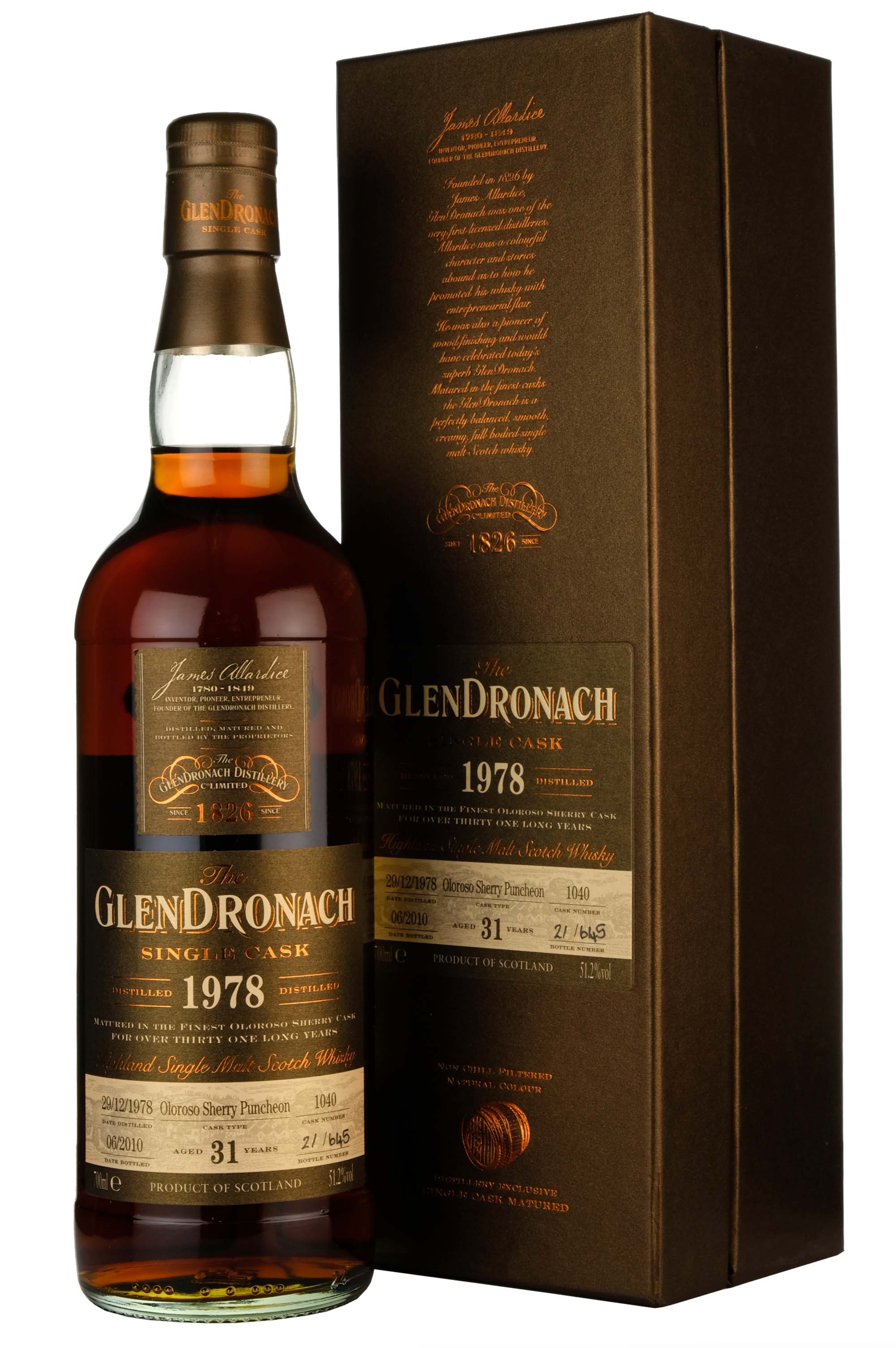 1978 Glendronach 31 Year Old Single Cask 1040 | Batch 2 - Whisky-Online ...