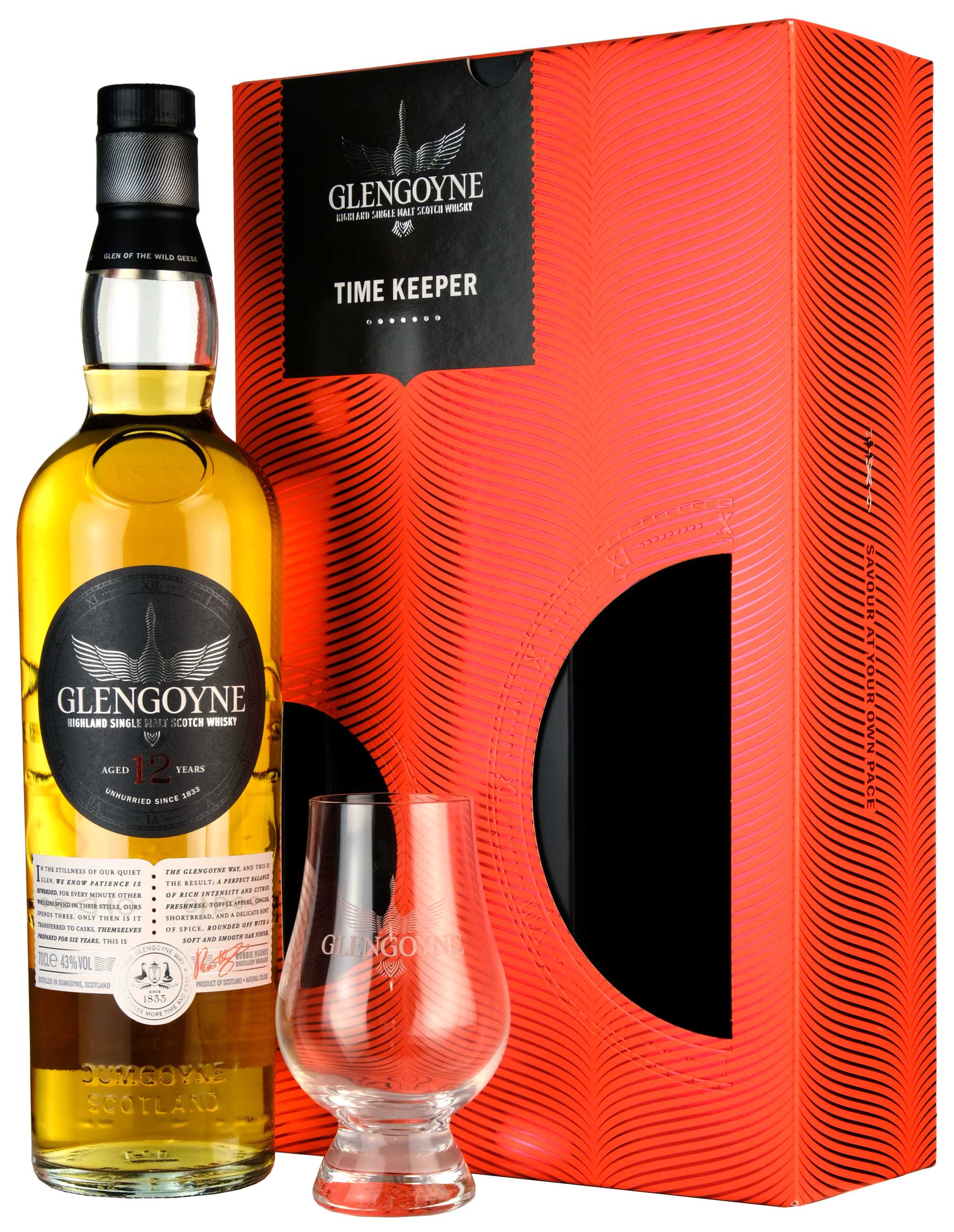 Glengoyne 12 Year Old Time Keeper Gift Pack + Glass - Whisky-Online Shop