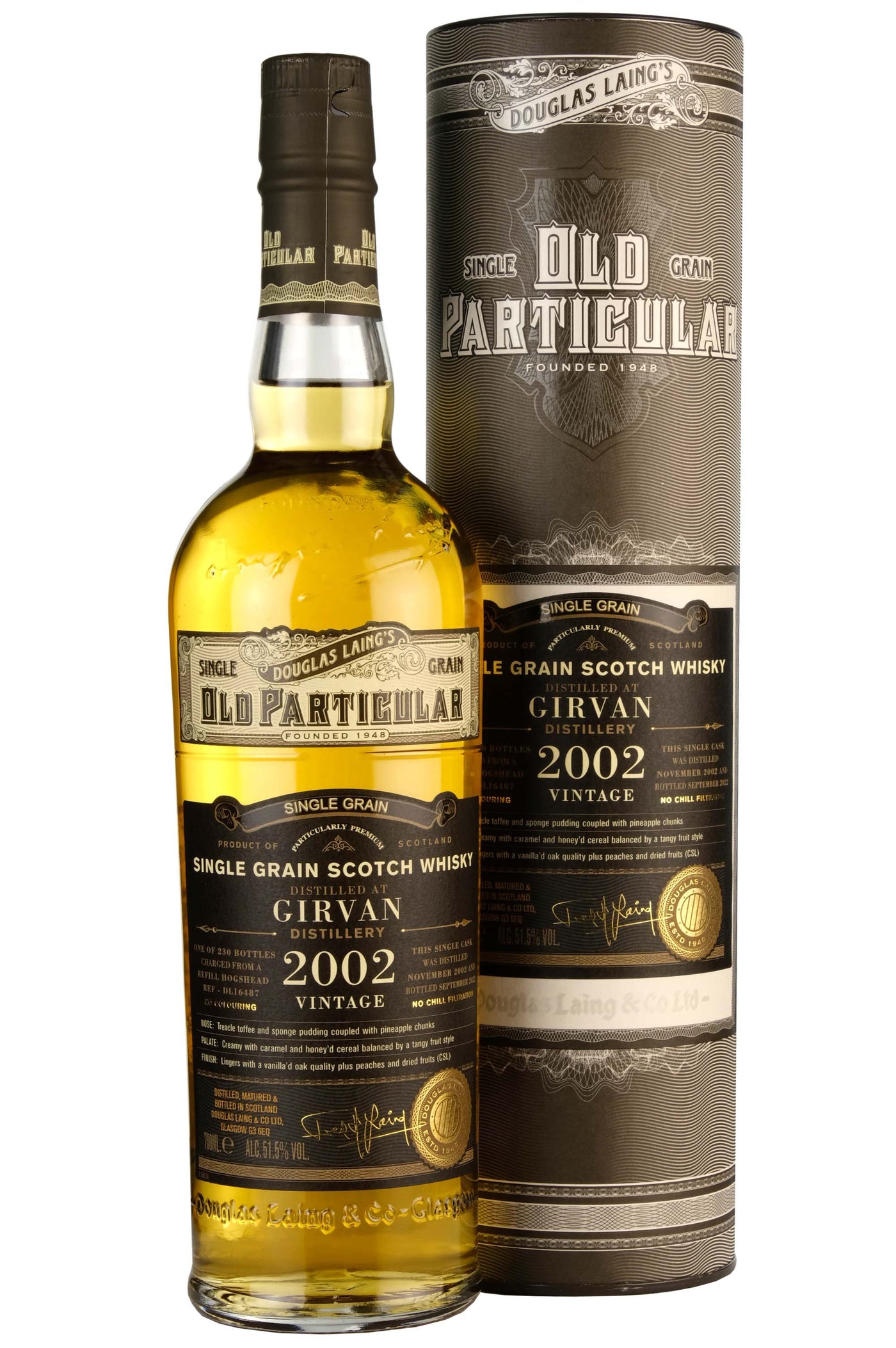 Girvan 2002 19-Year-Old Particular DL16487 - Whisky-Online – Whisky ...