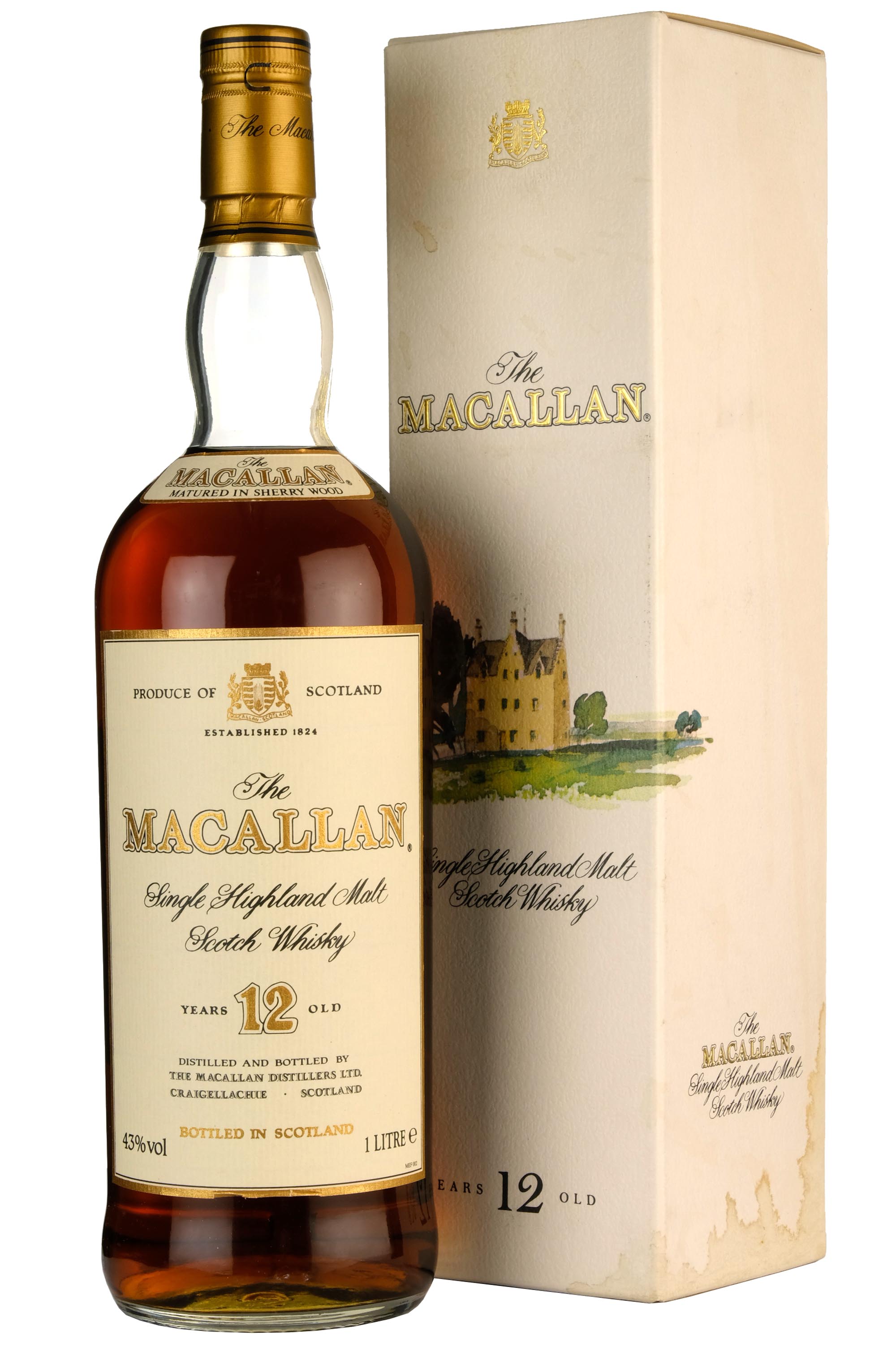 Macallan 12 Year Old Sherry Cask 1990s 1 Litre - Whisky-Online Shop