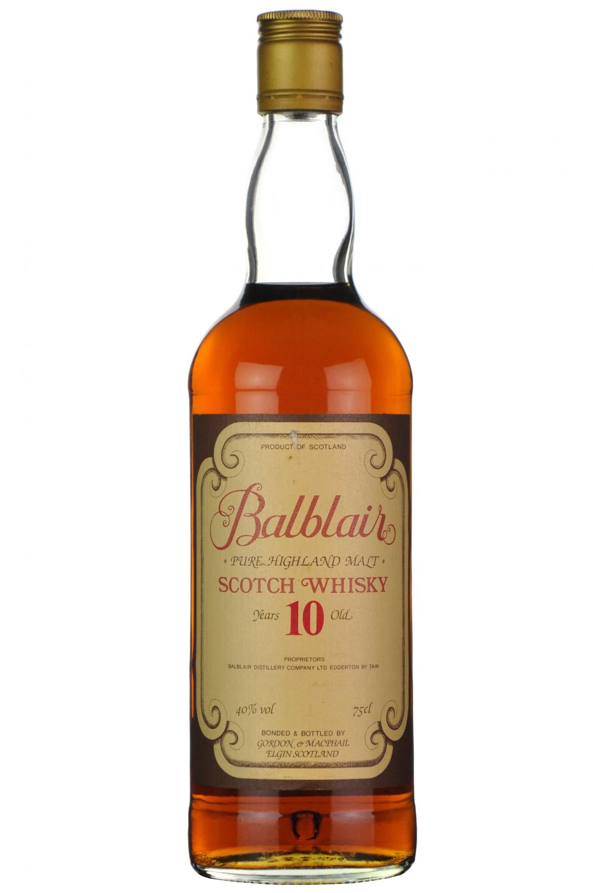 Balblair 10 Year Old Gordon & MacPhail 1980s - Whisky-Online Shop