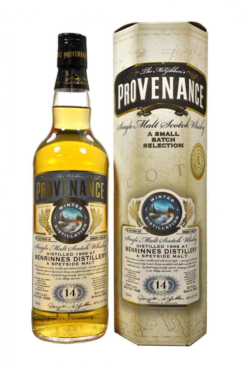 Benrinnes 1998 - 14 Year Old - Douglas McGibbon Provenance 9632 ...