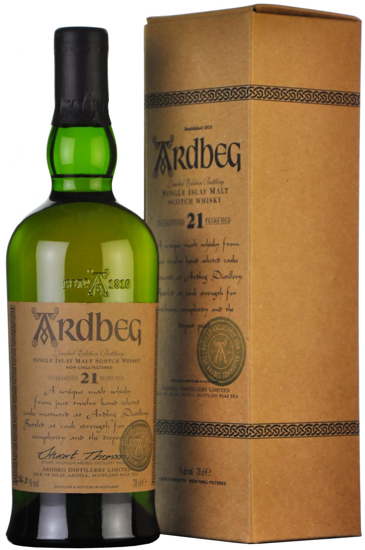 Ardbeg 21 Year Old Committee Release 2001 - Whisky Online Shop – Whisky ...