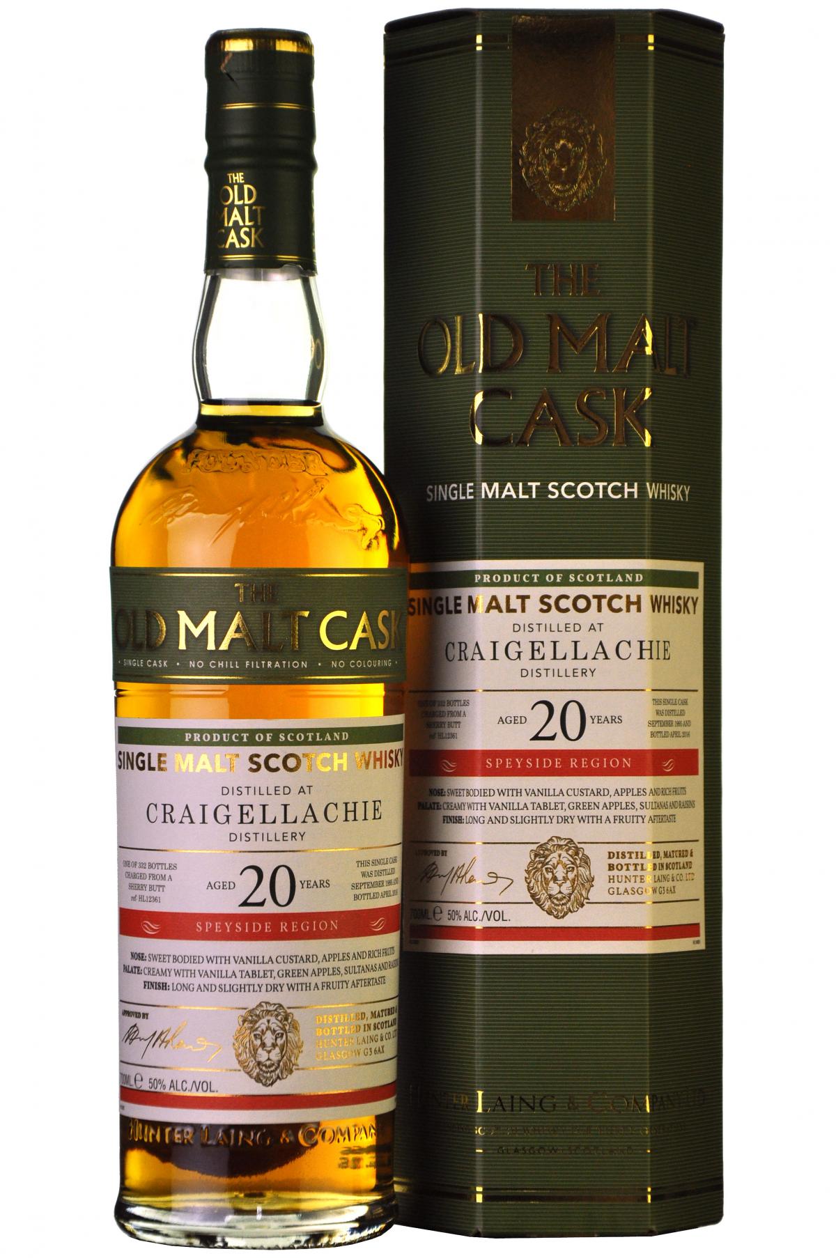 Craigellachie 20 Year Old - Old Malt Cask - Whisky Online Shop – Whisky ...
