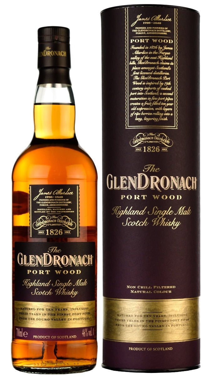 Glendronach 10 Year Old Port Wood Single Malt Scotch Whisky – Whisky ...